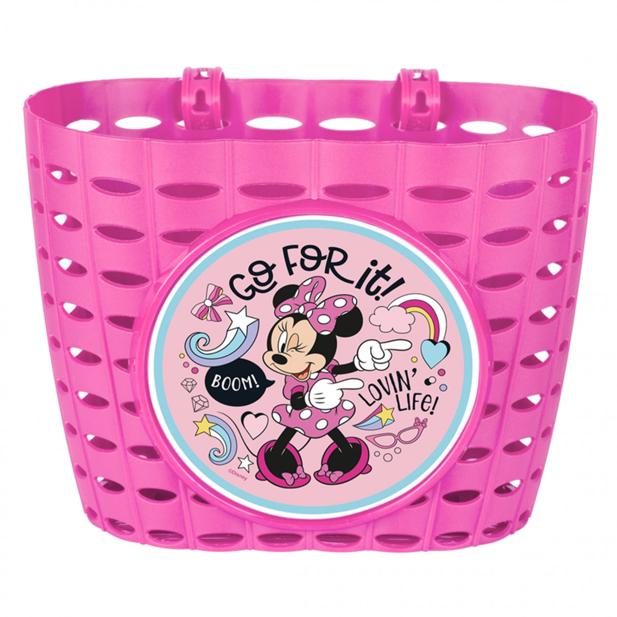 DISNEY MINNIE Basket with Straps for Girls' Bikes 19x13x15 cm ...